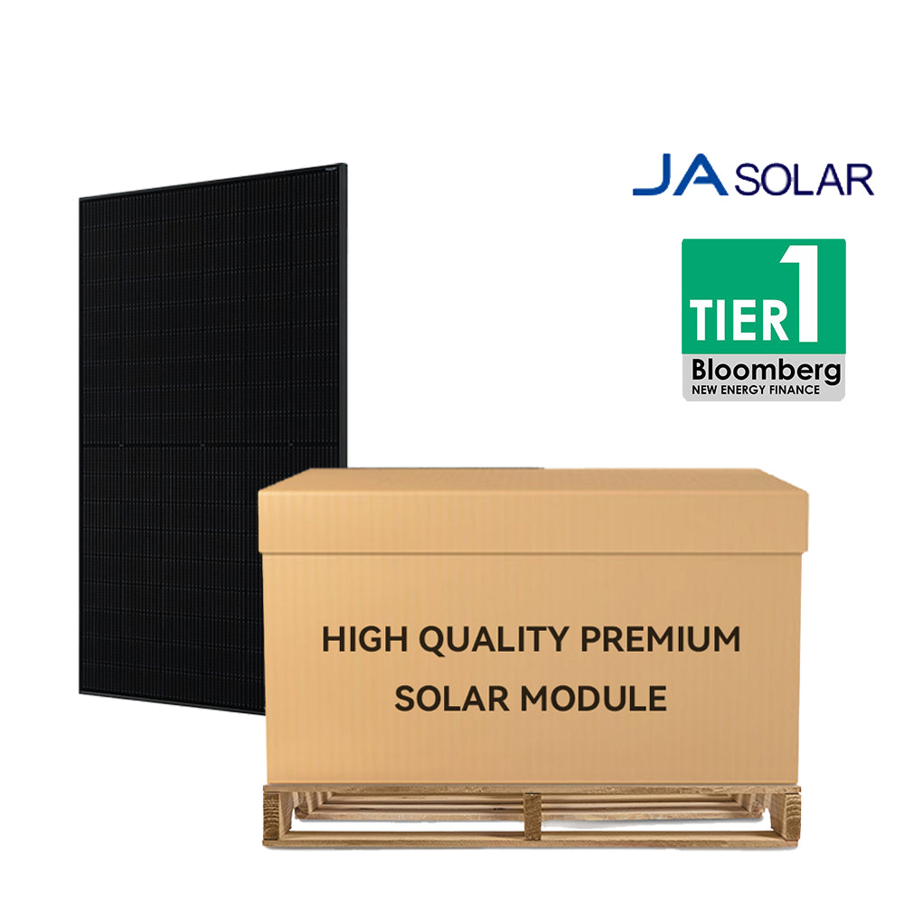 JA SOLAR 14.04kW Pallet | JAM54S31-390MR 390W Half-cell Full Black Mon – self2solar