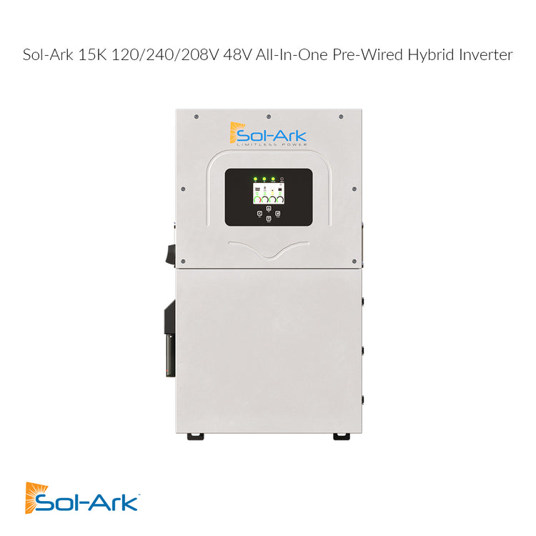 SOL-ARK 15K-2P 15kW 120/240/208 48V All-In-One Pre-Wired Hybrid Solar ...