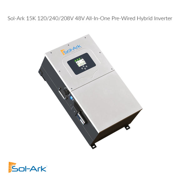SOL-ARK 15K-2P 15kW 120/240/208 48V All-In-One Pre-Wired Hybrid Solar ...