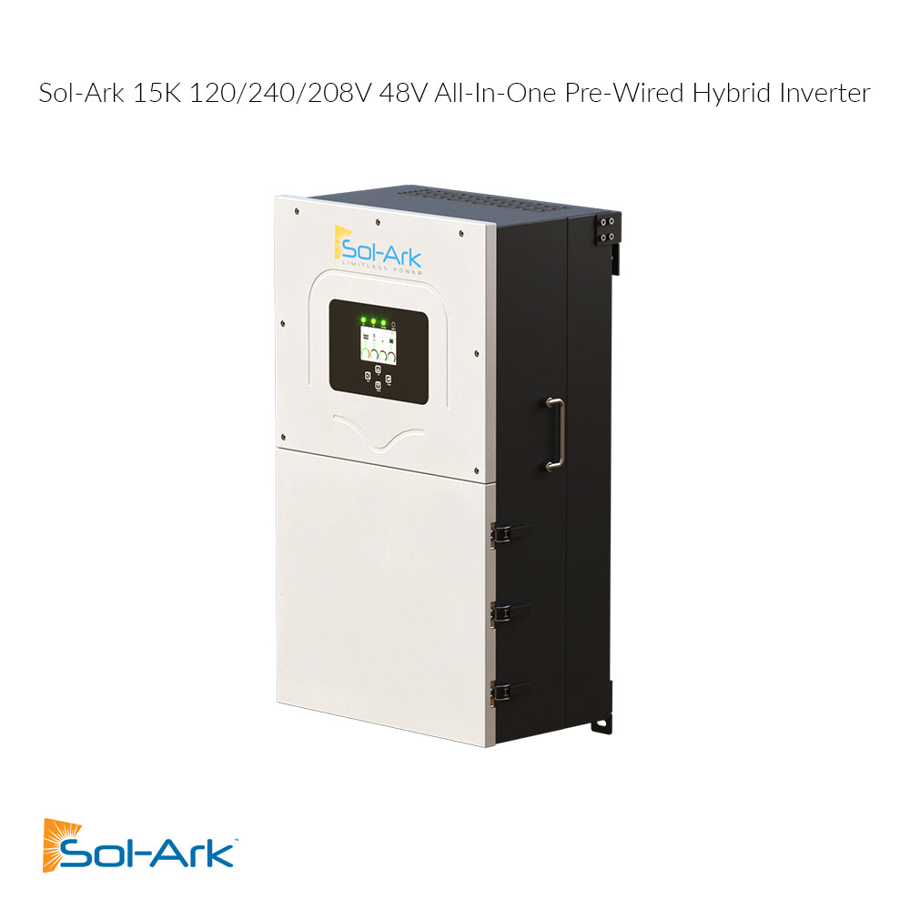 SOL-ARK 15K-2P 15kW 120/240/208 48V All-In-One Pre-Wired Hybrid Solar ...