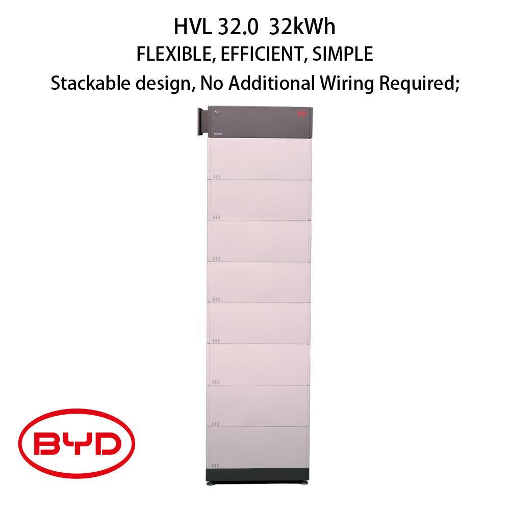 BYD BATTERY-BOX Premium HVL High-Voltage Battery System | 32.0kWh | Co ...