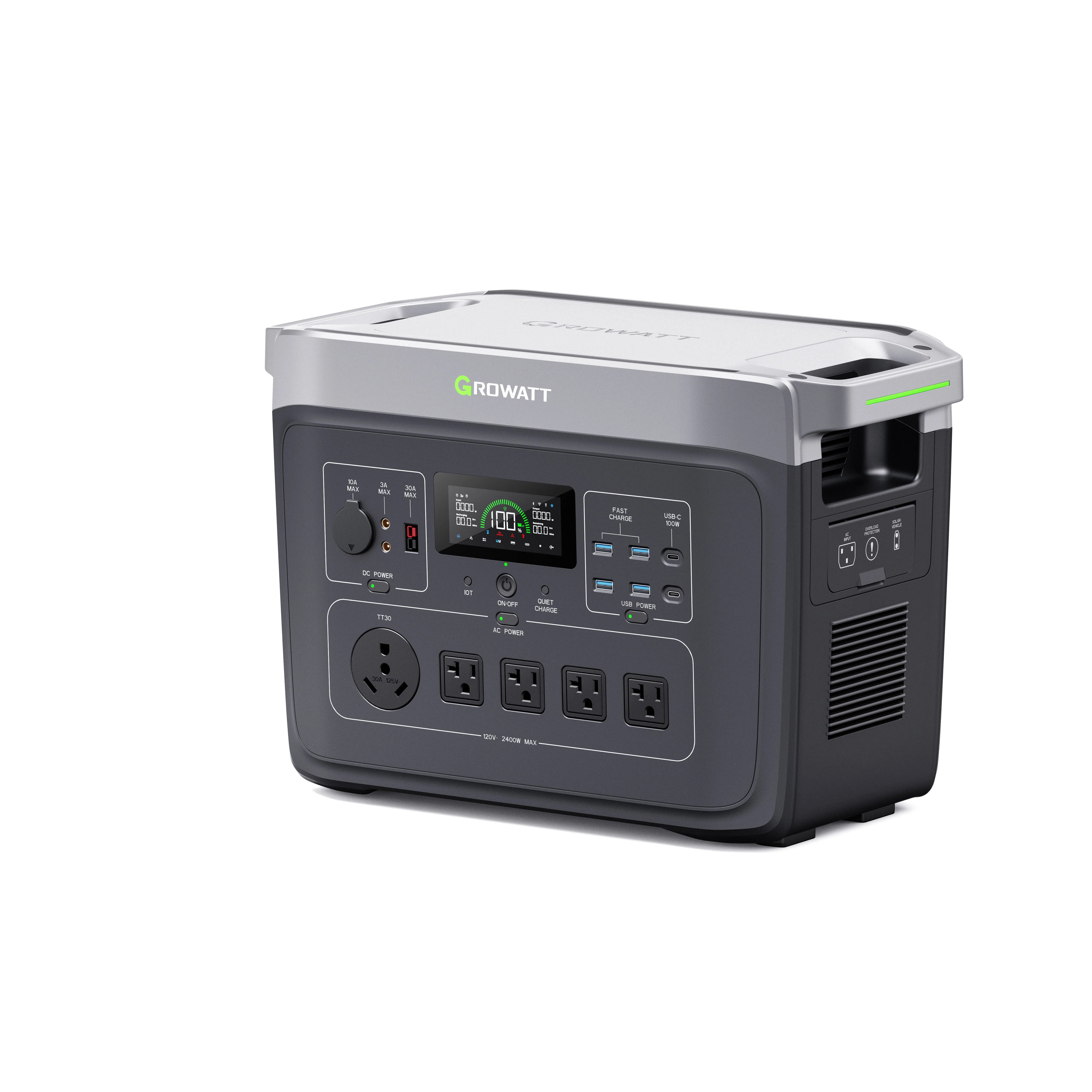 Growatt INFINITY 2000 PRO Portable Power Station | 2048Wh 51.2V & 2000 ...