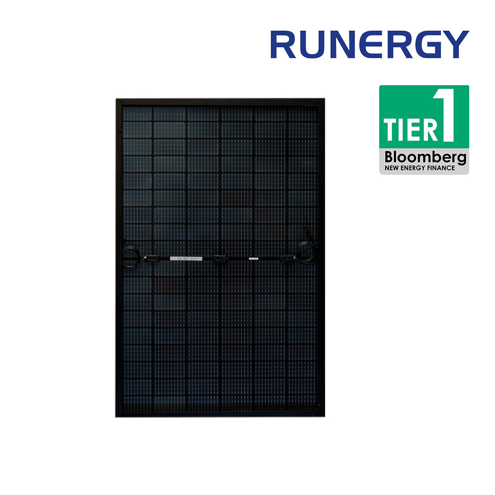 Runery 405W Bifacial Module With Transparent Backsheet | Black Frame a – self2solar