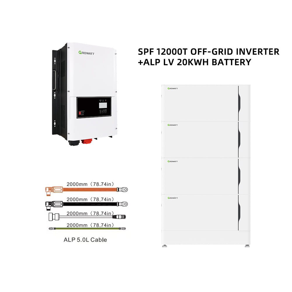 Off-Grid Growatt Storage System Bundle | 12kW 120/240V Output 48VDC ...