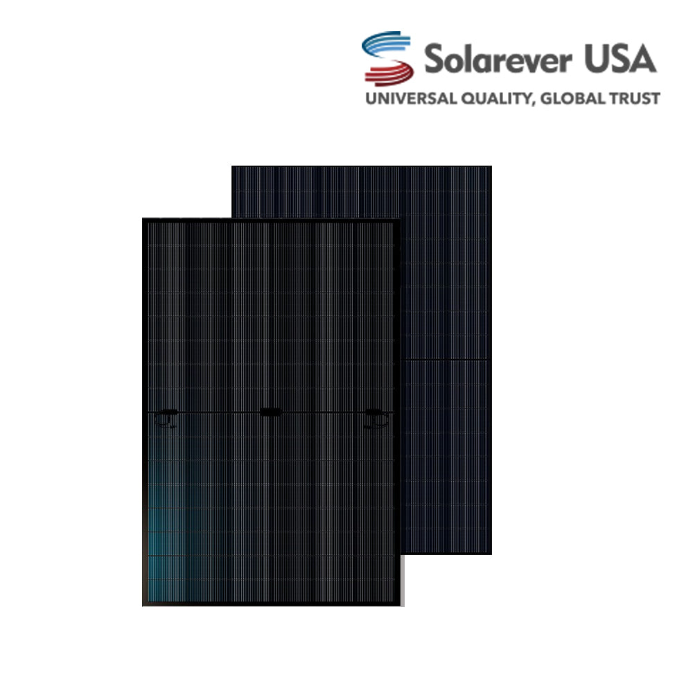 Solarever 450W Dual Glass Bifacial Full Black Solar Panels | Mono-Crys ...