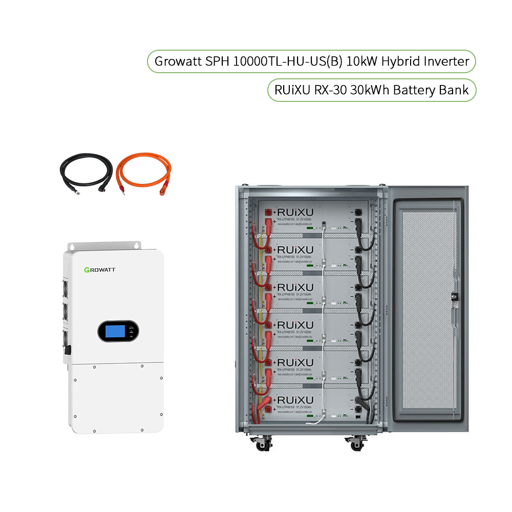 Growatt SPH 10000TL-HU-US (B) 10kW Hybrid Inverter + RUiXU RX-30 LFP 3 – self2solar