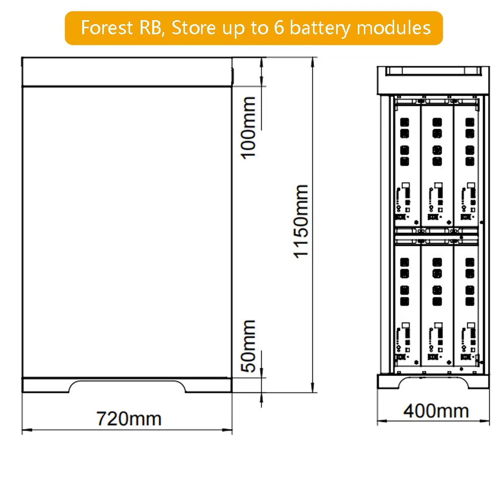 Pytes E-Box-48100R 5.12kWh 51.2V LFP Battery | 10 Years Warranty | UL ...